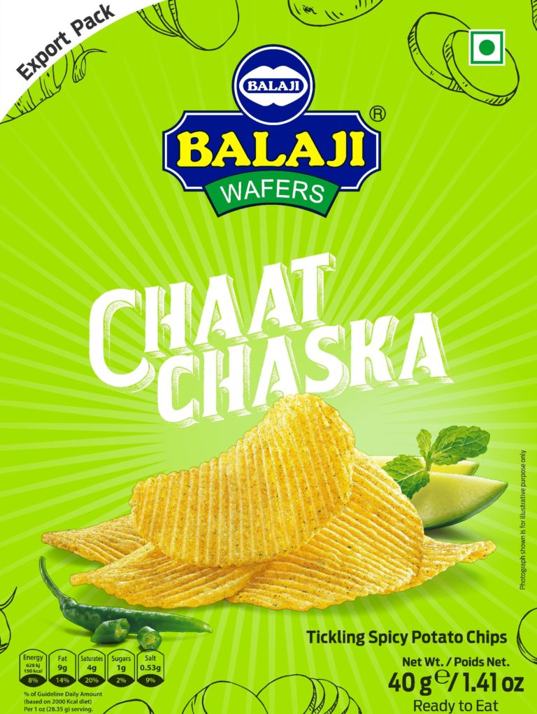 Balaji Chaat Chaska Potato Chips, 135g - Tukwila - Online Desi Grocery ...