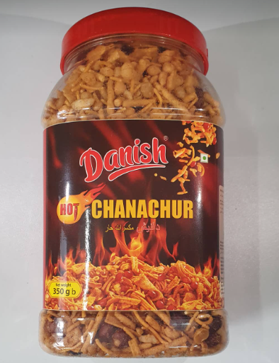 Bombay Mix HOT Chanachur-Jhal, Namkeen, Snacks, Danish/Pran, 700g (Jar ...